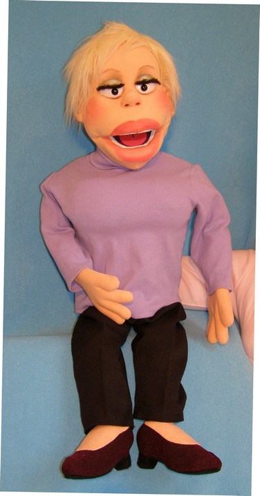 Tina (blonde hair), woman puppet. Puppet for sale