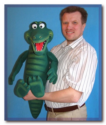 Alex the Alligator puppet. Pavlovs puppet. (for sale)